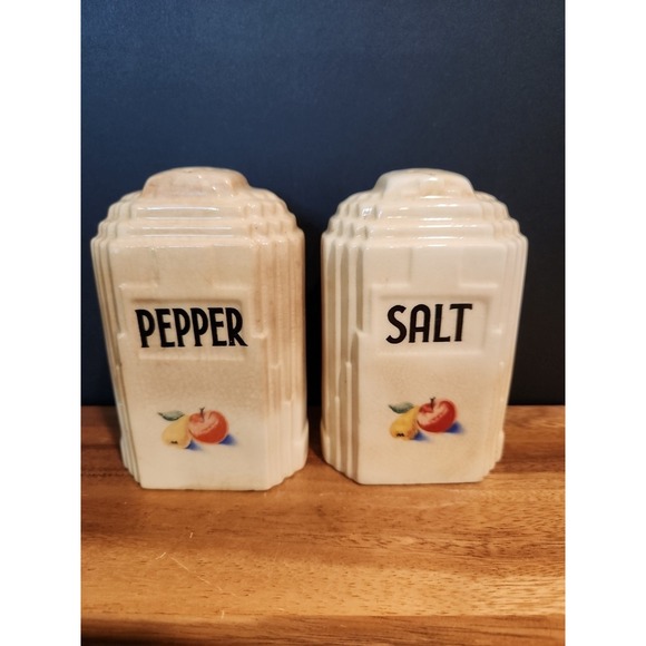 Kitchen | Art Deco Salt And Pepper Shakers 193s Skyscraper Harker ...